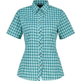 Outdoorbluse DEPROC Active "SUDBURY III WOMEN", Damen, Gr. 48 (XL), blau, check, 95% Polyester; 5% Elasthan, Blusen Outdoorbluse, auch in Gro&szlig;en Gr&ouml;&szlig;en erh&auml;ltlich