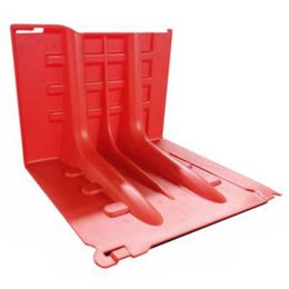 Hochwasserbarriere, modularer Aufbau, Eckst&uuml;ck f&uuml;r Au&szlig;en, Winkel von 30&deg;, L 670 x B 680 x H 528 mm, ABS-Kunststoff, rot, 1 St&uuml;ck