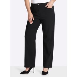 sheego Gro&szlig;e Gr&ouml;&szlig;en Bengalinhose mit Shaping-Einsatz, schwarz, Gr&ouml;&szlig;e 54 - Damen