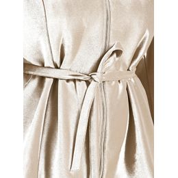 sheego Gro&szlig;e Gr&ouml;&szlig;en Jacke in Veloursleder-Optik, mit Sch&ouml;&szlig;chen, beige, Gr&ouml;&szlig;e 54 - Damen