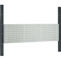 Sch&auml;fer Shop Sch&auml;fer Shop Pure Tischaufbau f&uuml;r Arbeitstische AST31, 2 x Aufbaus&auml;ulen, 1 x Lochwand, B 1500 x H 1035 mm, Stahl, anthrazitgrau/lichtgrau