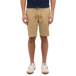 Shorts Mustang "Herren Style Portland Shorts", Damen, Gr. 33, 3378 beige, Web, 98% Baumwolle, 2% Elasthan, unifarben, slim fit, Hosen Shorts