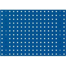 Bott Lochplatte Perfo 650, Lochgr&ouml;&szlig;e 9,2 x 9,2 mm, B 650 x T 13 x H 457 mm, Stahlblech pulverbeschichtet, enzianblau RAL 5010