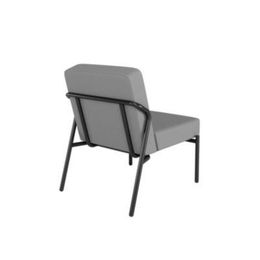 meet by Paperflow Outdoor Sessel MEDSO, Polypropylen/Stahl, Sitzh&ouml;he 41 cm, Gr&ouml;&szlig;e S, grau/mattschwarz