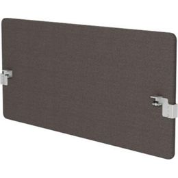 Hintertisch-Akustiktrennwand Wall inkl. Adapter, 30 mm stark, B 1600 x H 800 mm, dunkelgrau