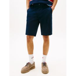 Shorts Tommy Jeans "SCANTON", Damen, Gr. 34, N-Gr, schwarz night navy, Web, Obermaterial: 96% Baumwolle, 4% Elasthan, unifarben, regular fit kurz, Hosen Shorts, Regular fit mit praktischen Taschen