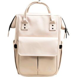 Exacompta Rucksack Exactive&reg;, mattes PU, Laptopfach bis 14&Prime;, viele F&auml;cher, 2 Tragegriffe, Trolley-Schlaufe, B 250 x H 380 x T 200 mm, beige