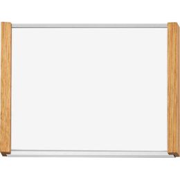 moedel T&uuml;rschild LMH, DIN A6, individuell beschriftbar, Polyester-Abdeckung, Klebemontage, B 159,5 x H 105,5 mm, silber/Eiche
