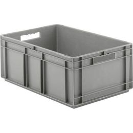 Sch&auml;fer Shop Euro Box Serie EF 6240, aus PP, Inhalt 47,5 L, geschlossene W&auml;nde, grau, Unterfassgriff
