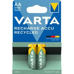 Varta Akku Recycled Blister 2, wiederaufladbar, 2100mAh, AA, 2 St&uuml;ck