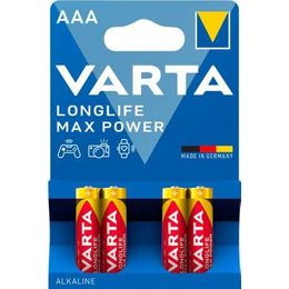 Batterie AAA Micro Varta Longlife Max Power, 1,5 V, 4 St&uuml;ck
