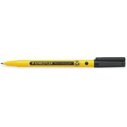 Staedtler Fineliner Noris, Rundspitze, Strichbreite 0,6 mm, Tinte auf Wasserbasis, Recycling-Kunststoff, Schreibfarbe schwarz, 1 St&uuml;ck
