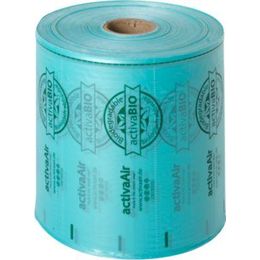 activaTec activaAir Bio-Luftkissenfolie BD2104, Maisst&auml;rke, 25 &micro;m, Kissen 100&times;200 mm, je Rolle 500 m, gr&uuml;n