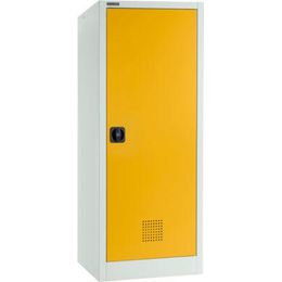 Sch&auml;fer Shop Sch&auml;fer Shop Select Umweltschrank, B 600 x T 500 x H 1585 mm, 3 Wannen &agrave; 11 Liter, lichtgrau/goldgelb