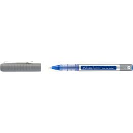 Faber-Castell Faber Castell Tintenroller Free Ink Fine, Schreibfarbe blau, Strichst&auml;rke 0,7 mm, mit Sichtfester und Metallclip, Recycling-Kunststoff, 1 St&uuml;ck
