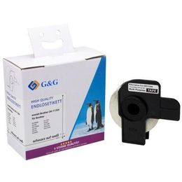 G&G Etiketten G&G, kompatibel zu Brother DK-11204, 17 x 54 mm, selbstklebend, Thermopapier, wei&szlig;, 1 x 400 St&uuml;ck