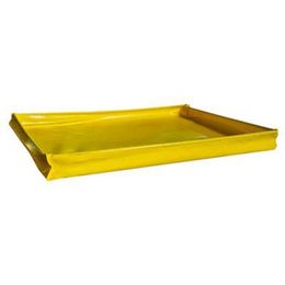 Auffangwanne f&uuml;r Kleingebinde Quick, Volumen 114 l, faltbar, B 800 x T 1200 x H 120 mm, PVC, gelb
