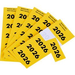 Etiketten &bdquo;2026&ldquo;, selbstklebend, B 60 x H 28 mm, gelb, 100 St&uuml;ck