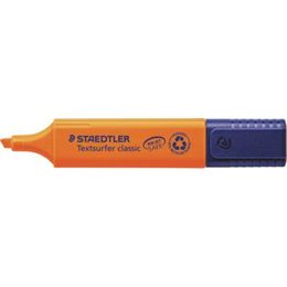 Staedtler Textmarker Textsurfer Classic, Keilspitze, Strichst&auml;rke 1-5 mm, nachf&uuml;llbar, mit Drehkappe, Recycling-Kunststoff, Schreibfarbe orange, 1 St&uuml;ck
