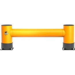 Ampere Einzel-Rammschutzplanke Rack-Mammut&reg;, Kunststoff, L 1200 x H 400 mm, verkehrsgelb