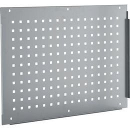 Sch&auml;fer Shop Sch&auml;fer Shop Pure Seitenblende f&uuml;r manuell h&ouml;henverstellbare Arbeitstische AST31, 38 x 10 mm Lochraster, bis 50 kg, Stahl, wei&szlig;aluminium