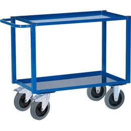 ROLLCART Tischwagen, 2 Ladefl&auml;chen/Blechwannen, 895 x 495 mm, Tragkraft 400 kg