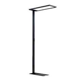 LED Stehleuchte UOL, 100 W, 11230 lm, 4000 K, bildschirmarbeitsplatzf&auml;hig, direktes/indirektes Licht, dimmbar, USB-Port, Aluminium/Acrylglas, schwarz