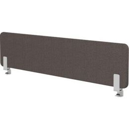 Auftisch-Akustiktrennwand Wall mit Adapter, 30 mm stark, B 1200 x H 600 mm, dunkelgrau