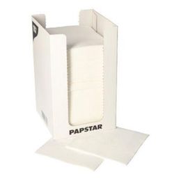 Papstar Serviette PUNTO wei&szlig;, Tissue 2-lagig 20x20 cm, Point-to-Point, 1/4-Falz, 14 Boxen &agrave; 100