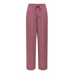 Schlupfhose Only "ONLSIESTA MW PULL-UP LINEN BL PNT NOOS", Damen, Gr. S, L&auml;nge 30, rose braun, Web, Obermaterial: 80% Viskose, 20% Leinen, unifarben, straight fit normal, Hosen Schlupfhose, Viskosemischung