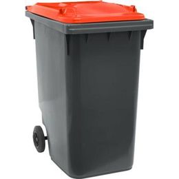 Sch&auml;fer Shop SSI Sch&auml;fer M&uuml;lltonne GMT, 360 l, bis 144 kg, fahrbar, vorbereitet f&uuml;r Chipaufnahme, PE, schwarzrot