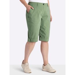 sheego Gro&szlig;e Gr&ouml;&szlig;en 3/4-Hose mit Krempelfunktion, eucalyptus, Gr&ouml;&szlig;e 52 - Damen