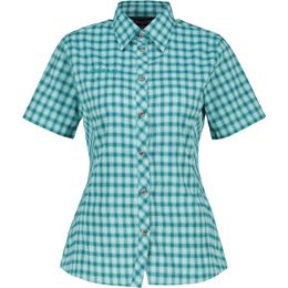 Outdoorbluse DEPROC Active "SUDBURY III WOMEN", Damen, Gr. 40 (M), blau, check, 95% Polyester; 5% Elasthan, Blusen Outdoorbluse, auch in Gro&szlig;en Gr&ouml;&szlig;en erh&auml;ltlich