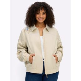 sheego Gro&szlig;e Gr&ouml;&szlig;en Blouson mit femininen Details, sand, Gr&ouml;&szlig;e 58 - Damen