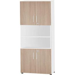 Sch&auml;fer Shop Sch&auml;fer Shop Select Kombischrank SET UP, 6 OH, B 800 x T 420 x H 2240 mm, wei&szlig;/eiche