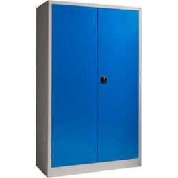 Sch&auml;fer Shop Sch&auml;fer Shop Select Materialschrank, abschlie&szlig;bar, 4 verzinkte B&ouml;den, 5 OH, B 1200 x T 400 x H 1935 mm, Stahl, wei&szlig;aluminium/enzianblau