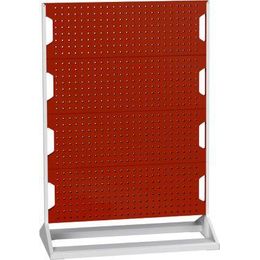 Bott station&auml;res Lochplatten-System Perfo Rack, 8 Lochplatten, B 1000 x T 550 x H 1450 mm, Stahl, lichtgrau RAL 7035/purpurrot RAL 3004