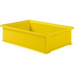 Stapelkasten SSI Sch&auml;fer 14/6-2H, Volumen 12 l, bis 20 kg, mit Griffmulde, L 465 x B 314 x H 120 mm, Polypropylen, gelb