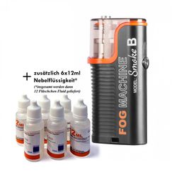 Lensgo SmokeB Fog Mashine Nebelmaschine SET +6x12ml Nebel-Fl&uuml;ssigkeit