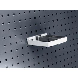 Bott Lochplatten-Ablageschale Perfo S1, B 154 x T 89 x H 39 mm, Aluminium, lichtgrau RAL 7035