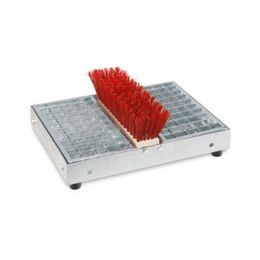 Var Schuhreiniger S3 mit Gitterrost, Metallgeh&auml;use, Kunstleder
