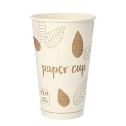 Papstar Pappbecher pure braun 0,4 l, &Oslash; 90 mm, biologisch abbaubar, Einweg f&uuml;r Hei&szlig;- & Kaltgetr&auml;nke, 50er Pack