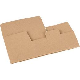 Versandkarton, mit Automatikboden, wiederverschlie&szlig;bar, bis 20 kg, L 175 x B 105 x H 75 mm, Wellpappe, braun