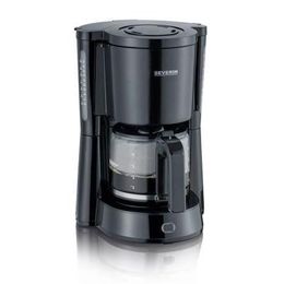 Severin Filterkaffeemaschine 4815, 10 Tassen (1,25 l), 1.000 W, Schwenkfilter mit Tropf‑Stopp, sp&uuml;lmaschinengeeigneter Filtereinsatz, Warmhalteplatte, Schwarz