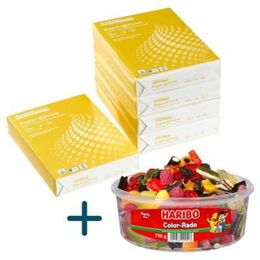Sch&auml;fer Shop Sch&auml;fer Shop Select Kopierpapier Paper@Print, DIN A4, 80 g/m&sup2;, wei&szlig;, 5000 Blatt + GRATIS Haribo Color-Rado 750 g Party-Box
