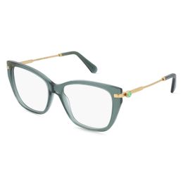 Swarovski SK2060 Brille Damen | Fassung: Vollrand, Cat Eye, Gr&uuml;n Hell