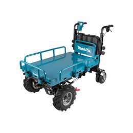 Makita Akku-Schubkarre 2x18V, 300 kg, 0-1,5/3,5 km/h, h&ouml;henverstellbare Ladefl&auml;che (DCU601Z)
