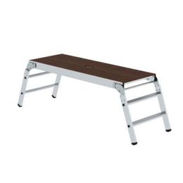 Munk Arbeitsplattform, Aluminium, B 1700 x T 600 mm, Schnellverschl&uuml;sse, 80 mm Stufen, bis 300 kg, rutschfest