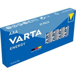 Varta Alkaline-Batterien ENERGY, Micro AAA, 10 St&uuml;ck