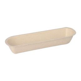 Papstar Snacktray Zuckerrohr ungebleicht 12,2x19,4x3,6 cm, fettresistent, formstabil, rechteckig, 50 St&uuml;ck